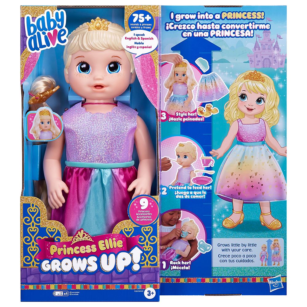 Baby Alive Princess Ellie Grows Up! Doll, Blonde Hair