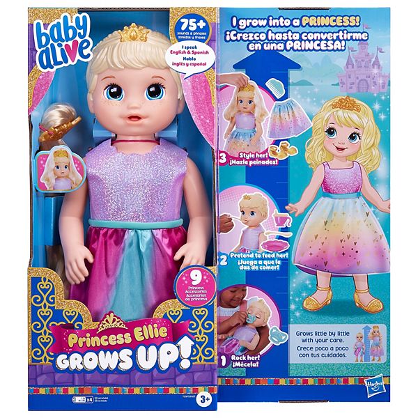 Baby Alive Princess Ellie Grows Up! Doll, Blonde Hair