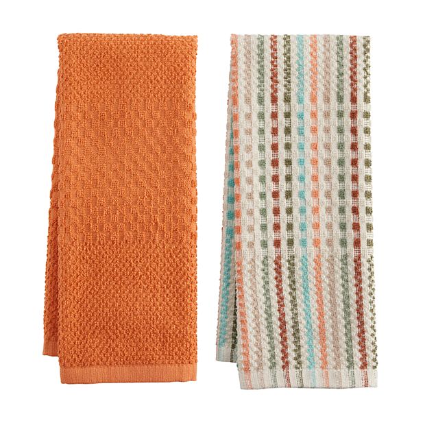 Food Network Broken Stripe Fall Kitchen Towel 2 pk