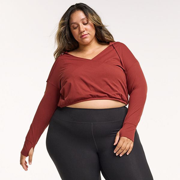 Plus Size FLX Surplice Lightweight Hoodie