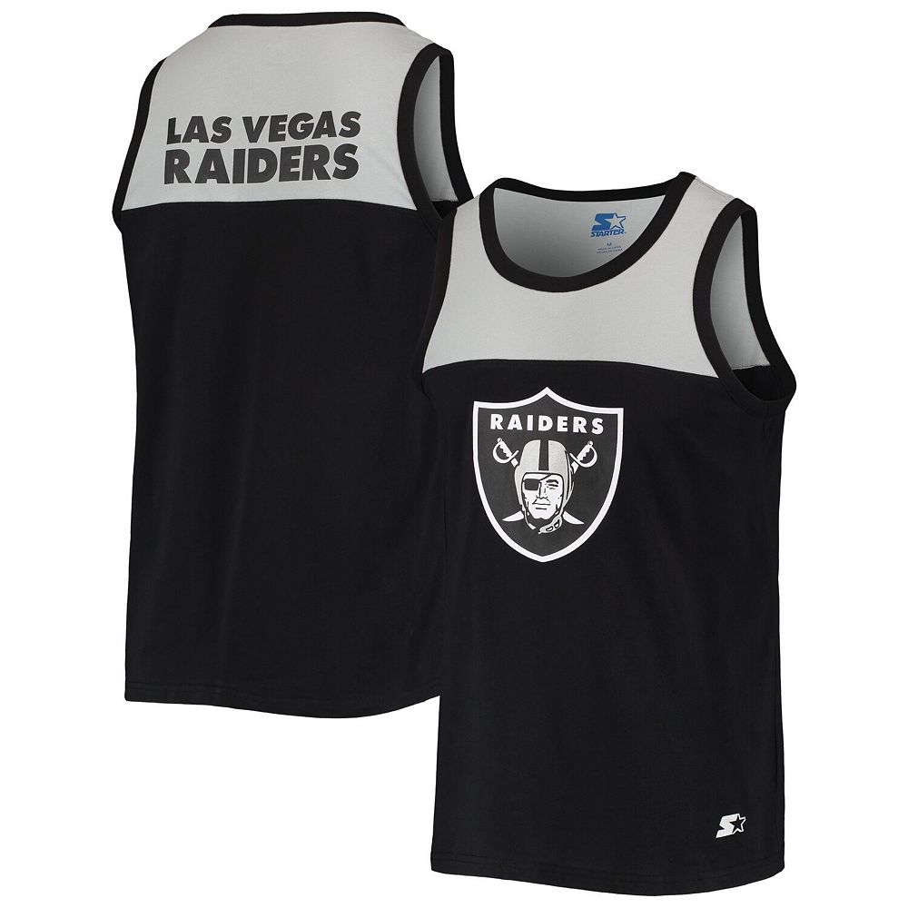 Men's Starter Black/Silver Las Vegas Raiders Team Touchdown Fashion ...