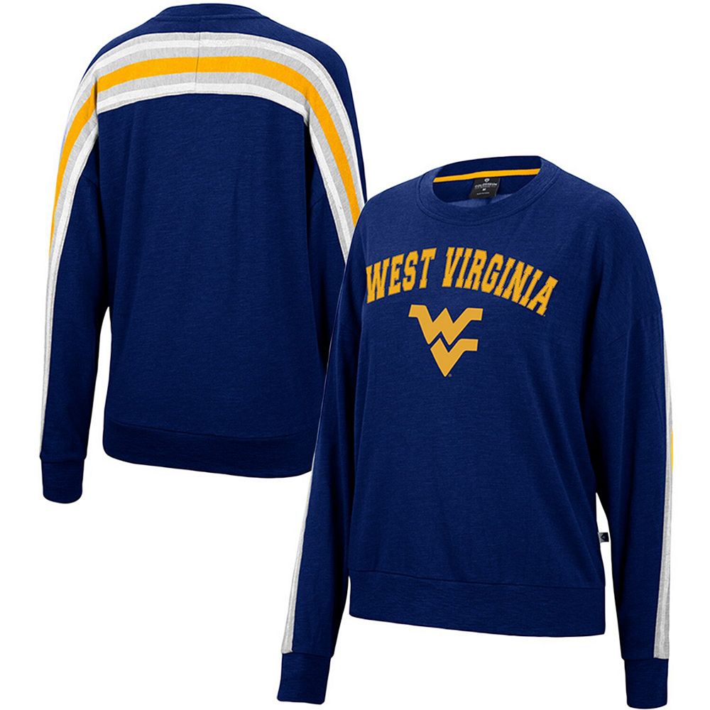 Women's Colosseum Heathered Navy West Virginia Mountaineers Team ...