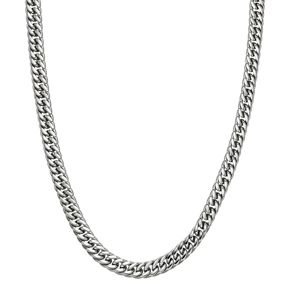 Men's LYNX Stainless Steel 9 mm Gourmet Chain Necklace