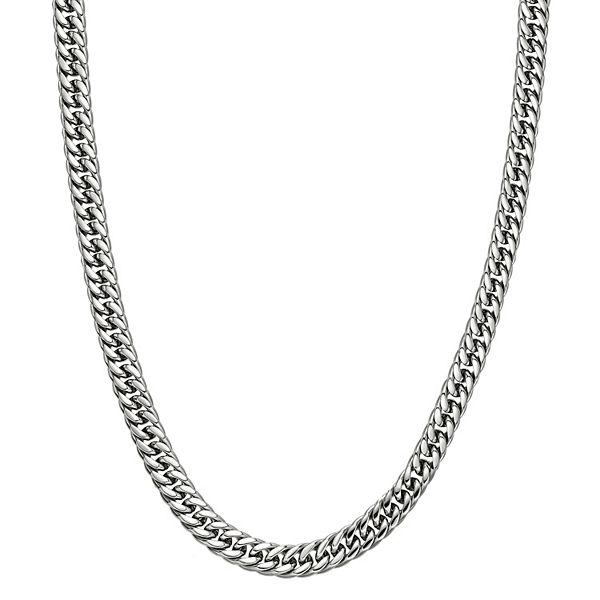 Men's LYNX Stainless Steel 9 mm Gourmet Chain Necklace