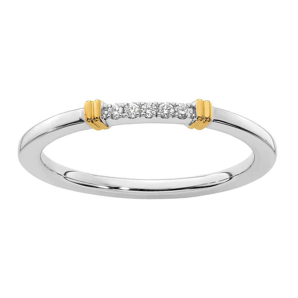 Stacks & Stones 14k Gold & 18k White Gold Two-Tone 1/10 Carat T.W ...