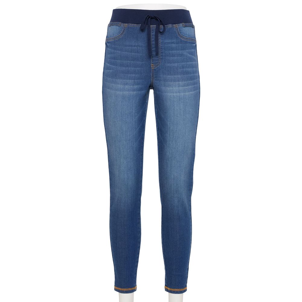 Juniors' Adaptive SO® Easy Dressing Rib Waist Jeggings