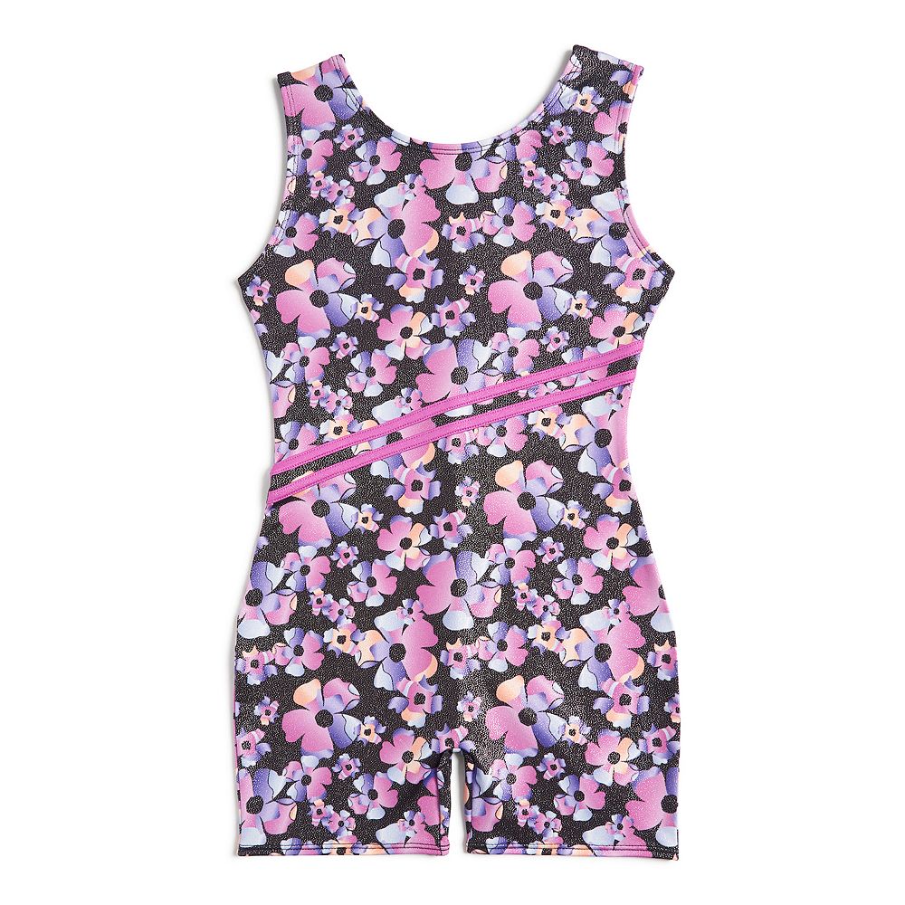 Girls 4-12 Jacques Moret Gymnastics Sweet Flowers Biketard