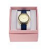 Folio Women's Rose Gold Tone & Navy Silicone Easy Read Watch