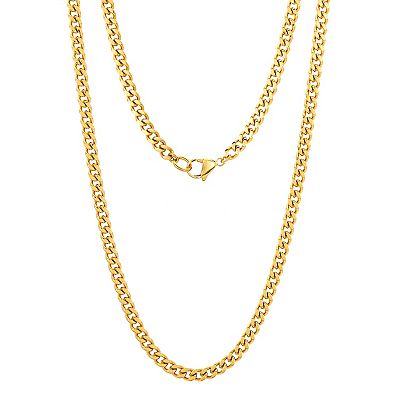 Adornia Stainless Steel 5 mm Cuban Chain Necklace