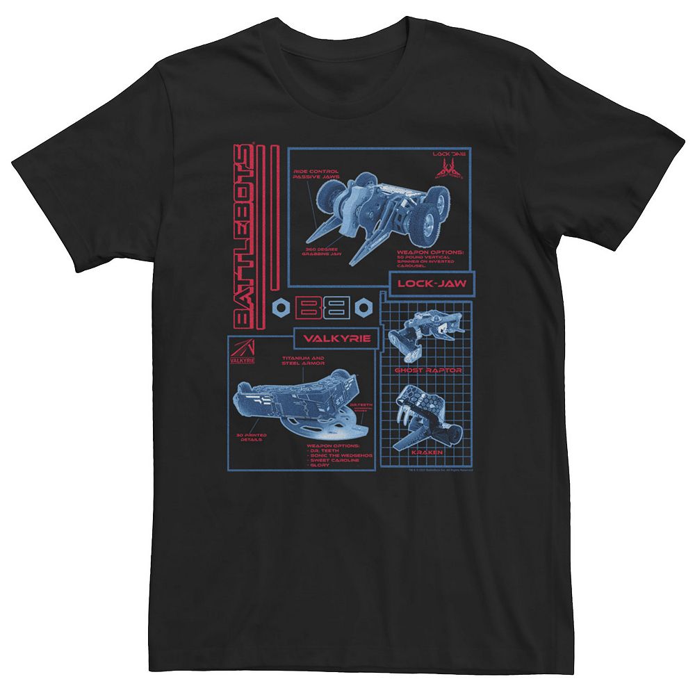 Big & Tall BattleBots Schematics Collage Tee