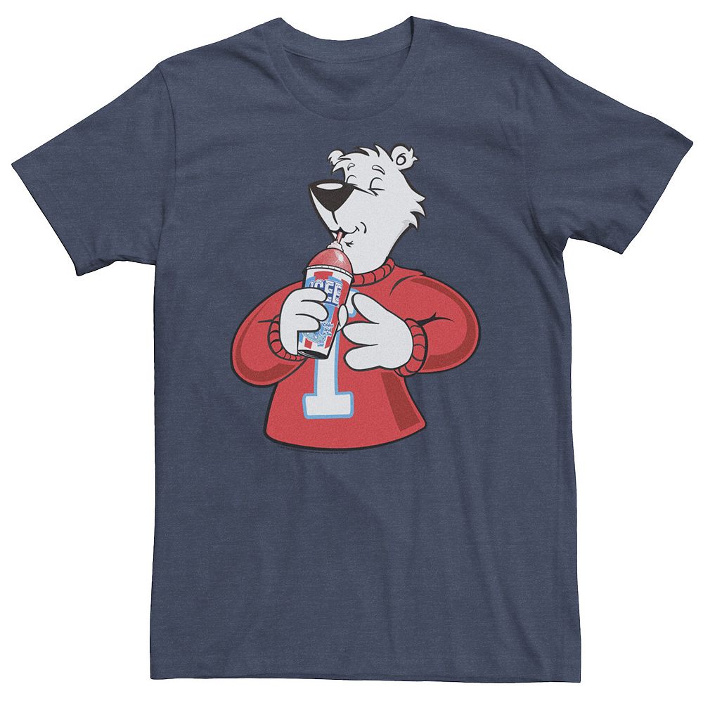 Big & Tall ICEE Polar Bear Sipping A Cold Drink Portrait Tee