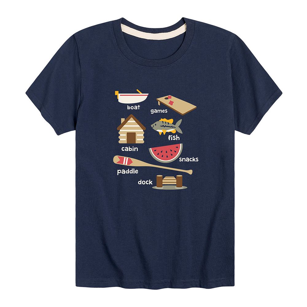 Boys 8-20 Lake Life Icons Graphic Tee