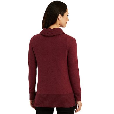 Women's AB Studio Banded Cowlneck Long Sleeve Top
