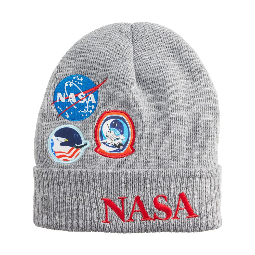 Men's NASA Patches Cuff Beanie