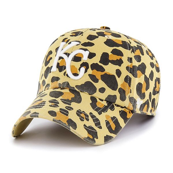 Women's '47 Kansas City Royals Tan Cheetah Clean Up Adjustable Hat