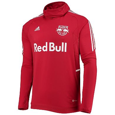 Men's adidas Red/White New York Red Bulls AEROREADY Raglan Warmup Top