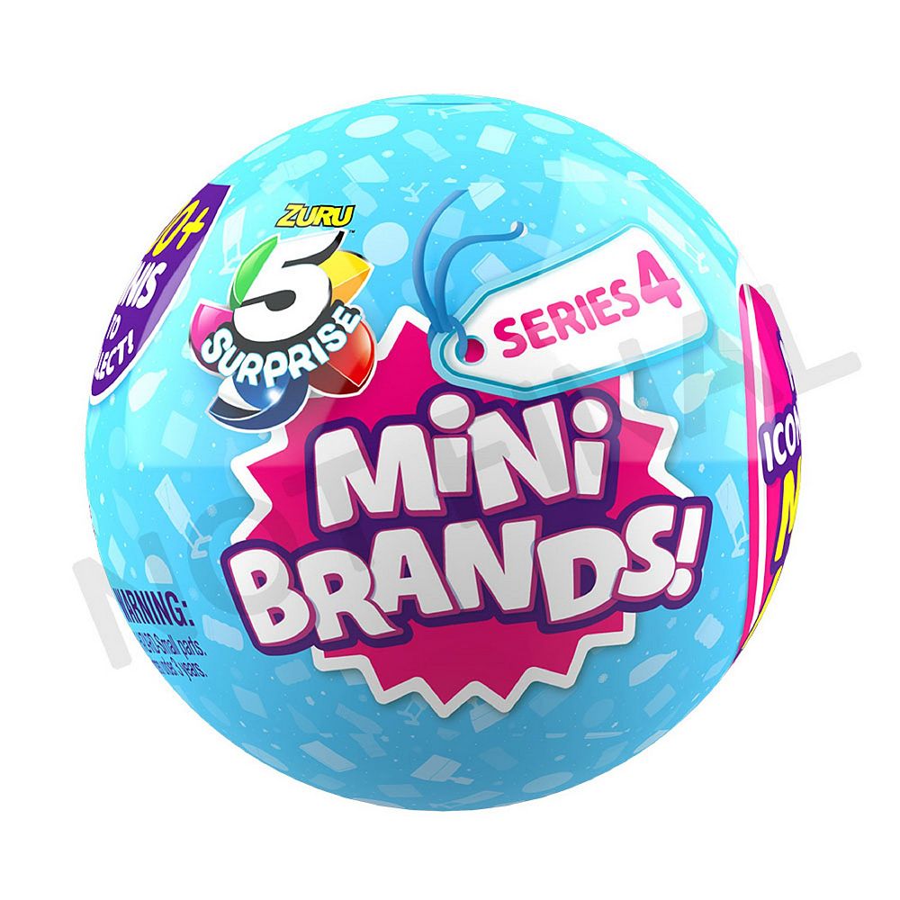 5 Surprise Mini Brands Series 4 Mystery Capsule Real Miniature Brands ...