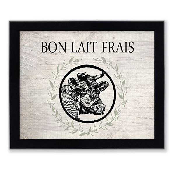 Courtside Market Bon Lait Framed Wall Decor