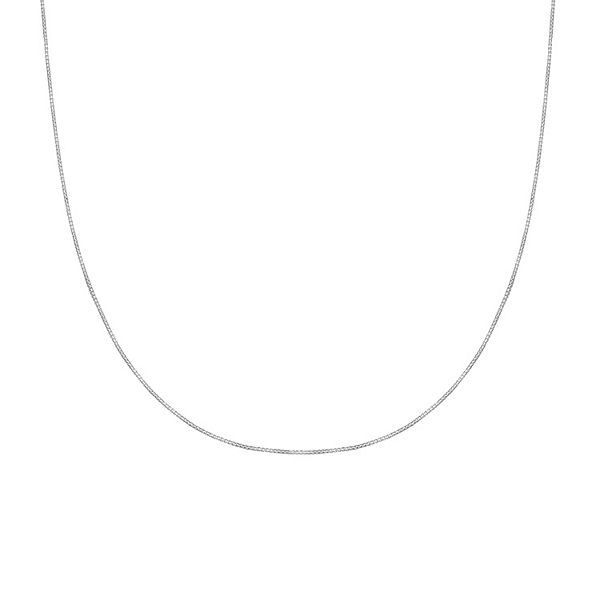 PRIMROSE Sterling Silver 50 Gauge Rounded Box Chain Necklace