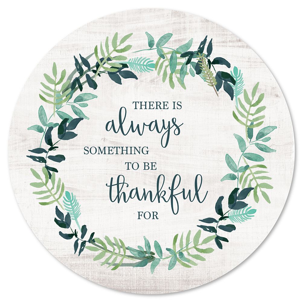 Courtside Market Always Thankful Circular Board Wall Art