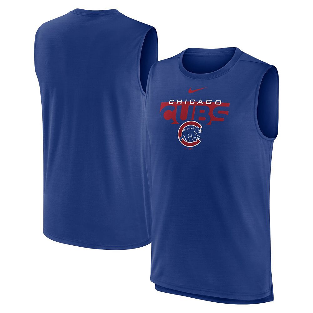 Men's Nike Royal Chicago Cubs Knockout Stack Exceed Performance Muscle ...