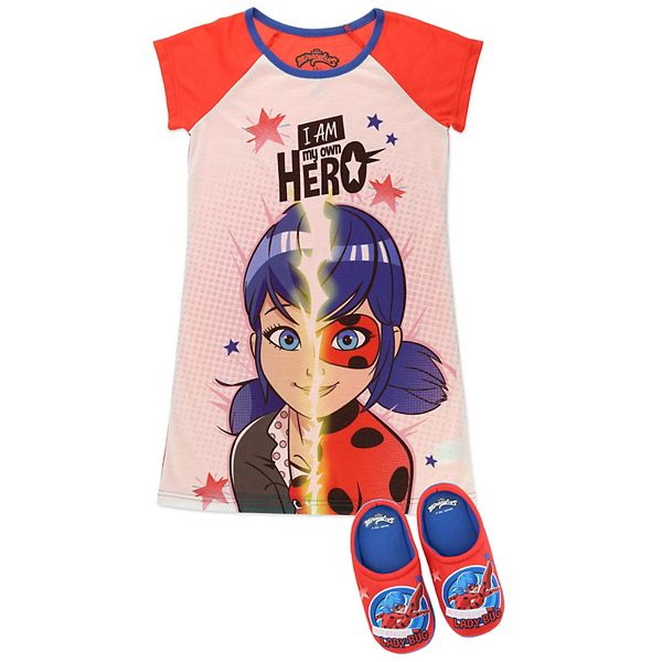 Girls 4-12 Miraculous Ladybug Nightgown Slippers Set | atelier-yuwa.ciao.jp