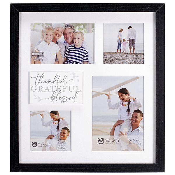 Malden Thankful Grateful Blessed 4-Opening Collage Frame