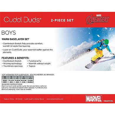 Boys 4-18 Cuddl Duds Avengers Stretch 2-Piece Base Layer Set