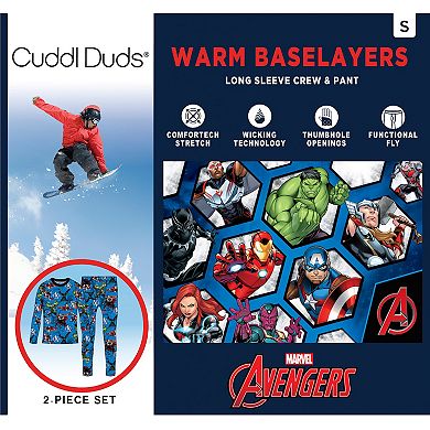 Boys 4-18 Cuddl Duds Avengers Stretch 2-Piece Base Layer Set