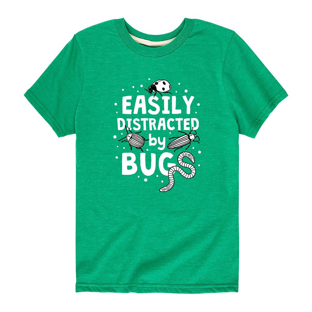 Boys 8-20 Easily Distracted By Bugs Graphic Tee