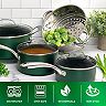 Granitestone Diamond Classic Emerald Green 10-pc. Nonstick Cookware Set