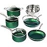 Granitestone Diamond Classic Emerald Green 10-pc. Nonstick Cookware Set