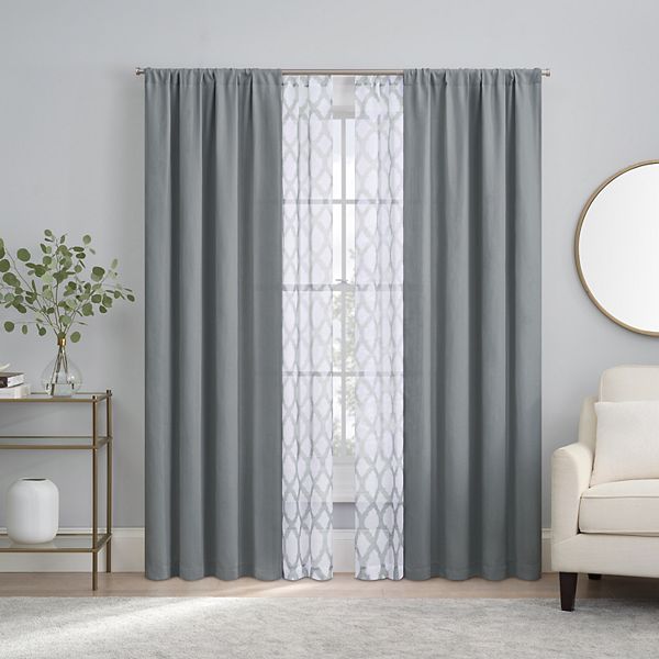 The Big One Vanessa With Dionne Sheer 4 Pack Window Curtain Panels