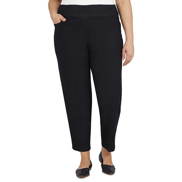 Plus Size Alfred Dunner Classics Pull-On Straight-Leg Denim Pants