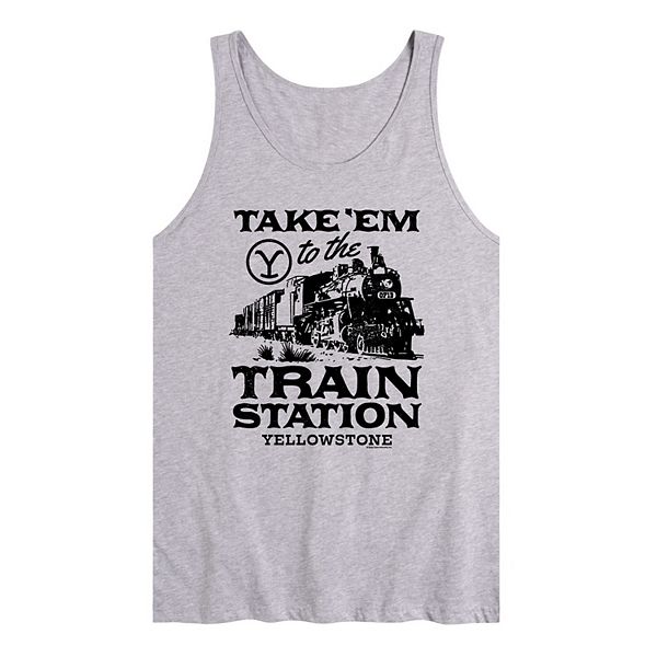 Men's Yellowstone Train Station Tank Top