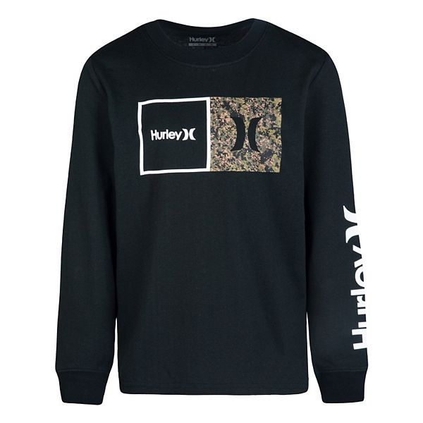 Boys 8-20 Hurley Long Sleeve Boxed Logo Graphic Tee