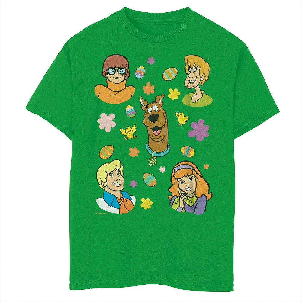 Boys 8-20 Scooby Doo Happy Easter Gang Floral Eggs Graphic Tee