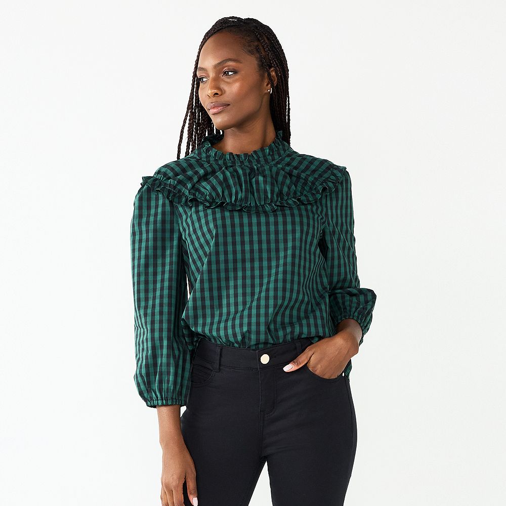 Women's DRAPER JAMES RSVP™ Ruffle Neck Top