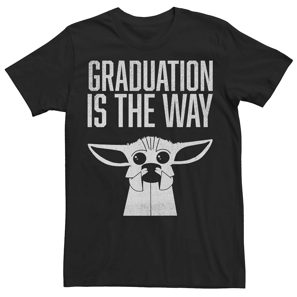 Men's Star Wars The Mandalorian Distressed Grogu Graduation Is The Way Tee