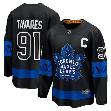 Men's Fanatics Branded John Tavares Black Toronto Maple Leafs Alternate ...