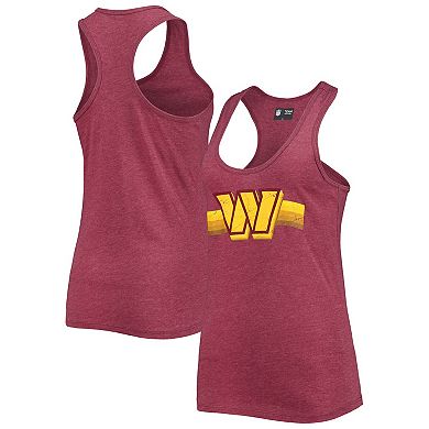 Women's New Era Burgundy Washington Commanders Scoop Neck Racerback ...