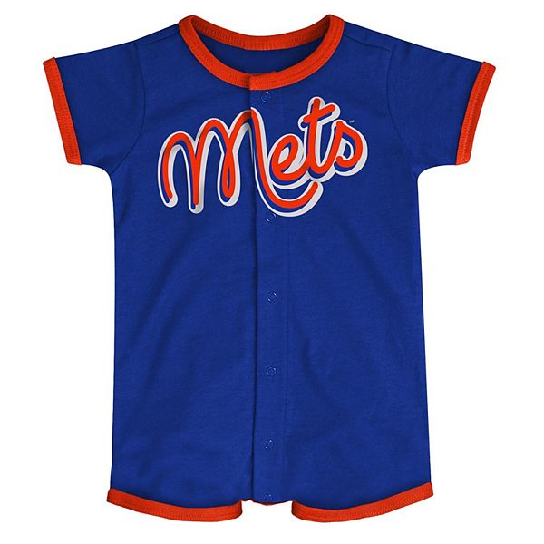 Newborn & Infant Royal New York Mets Stripe Power Hitter Romper