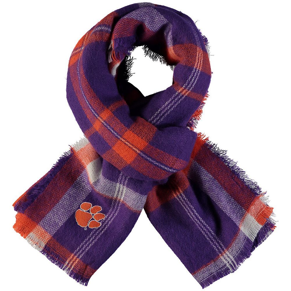 Women's ZooZatz Clemson Tigers Tartan Blanket Scarf
