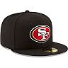 Men's New Era Black San Francisco 49ers Team 49FIFTY Fitted Hat