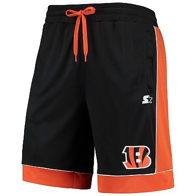 Men's Starter Black/Orange Cincinnati Bengals Fan Favorite Fashion Shorts