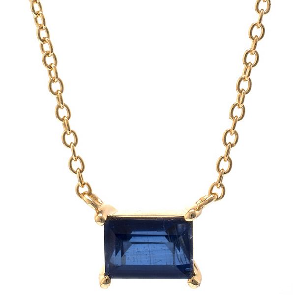 Gemistry 14k Gold Over Silver Kyanite Pendant Necklace