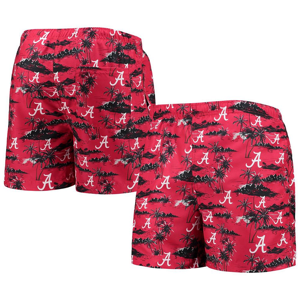 Men's FOCO Crimson Alabama Crimson Tide Island Palm Swim Trunks