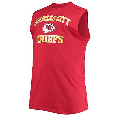 Men's Red Kansas City Chiefs Big & Tall Muscle Tank Top