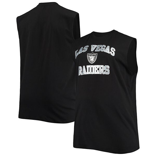 Men's Black Las Vegas Raiders Big & Tall Muscle Tank Top