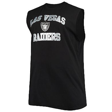 Men's Black Las Vegas Raiders Big & Tall Muscle Tank Top
